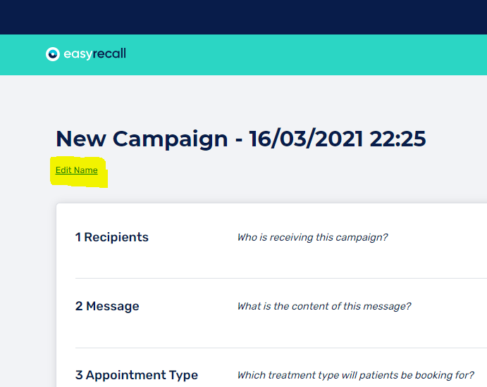 Creating an EasyRecall Campaign | MyHealth1st